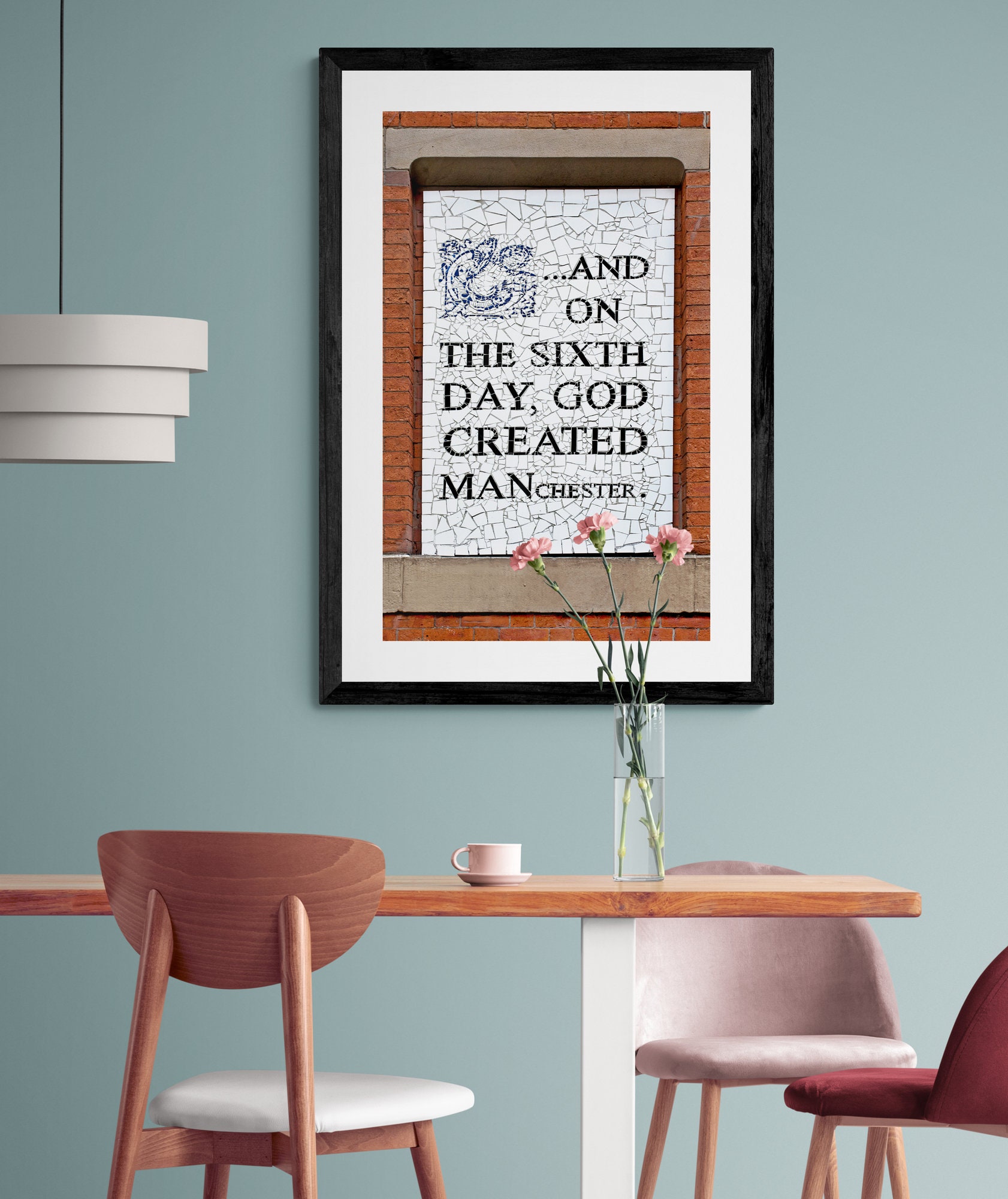 God Created Manchester Mosaic-brickwork-photographic Print | Etsy