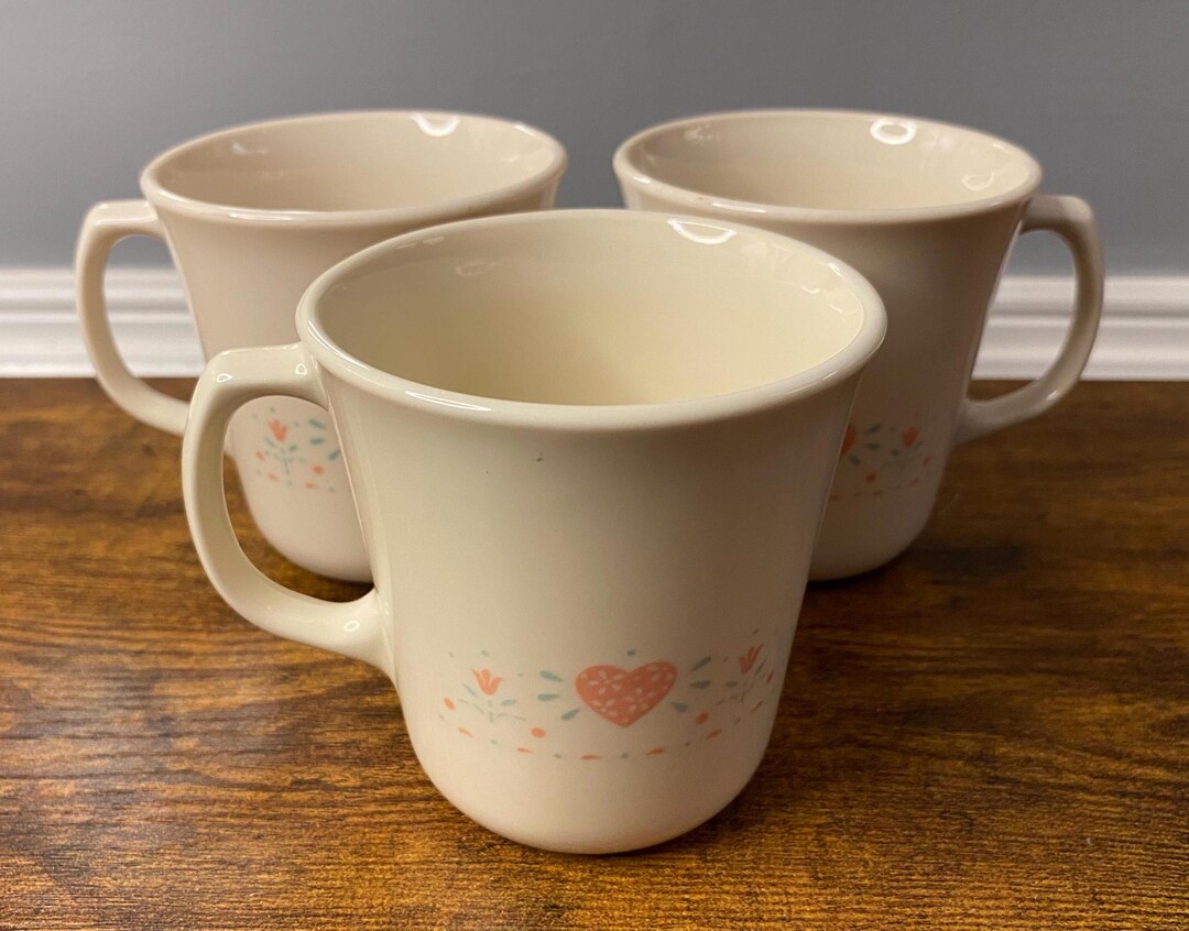 Vintage Corelle Corning Ware Coffee Cups Forever Yours Pattern Vintage ...