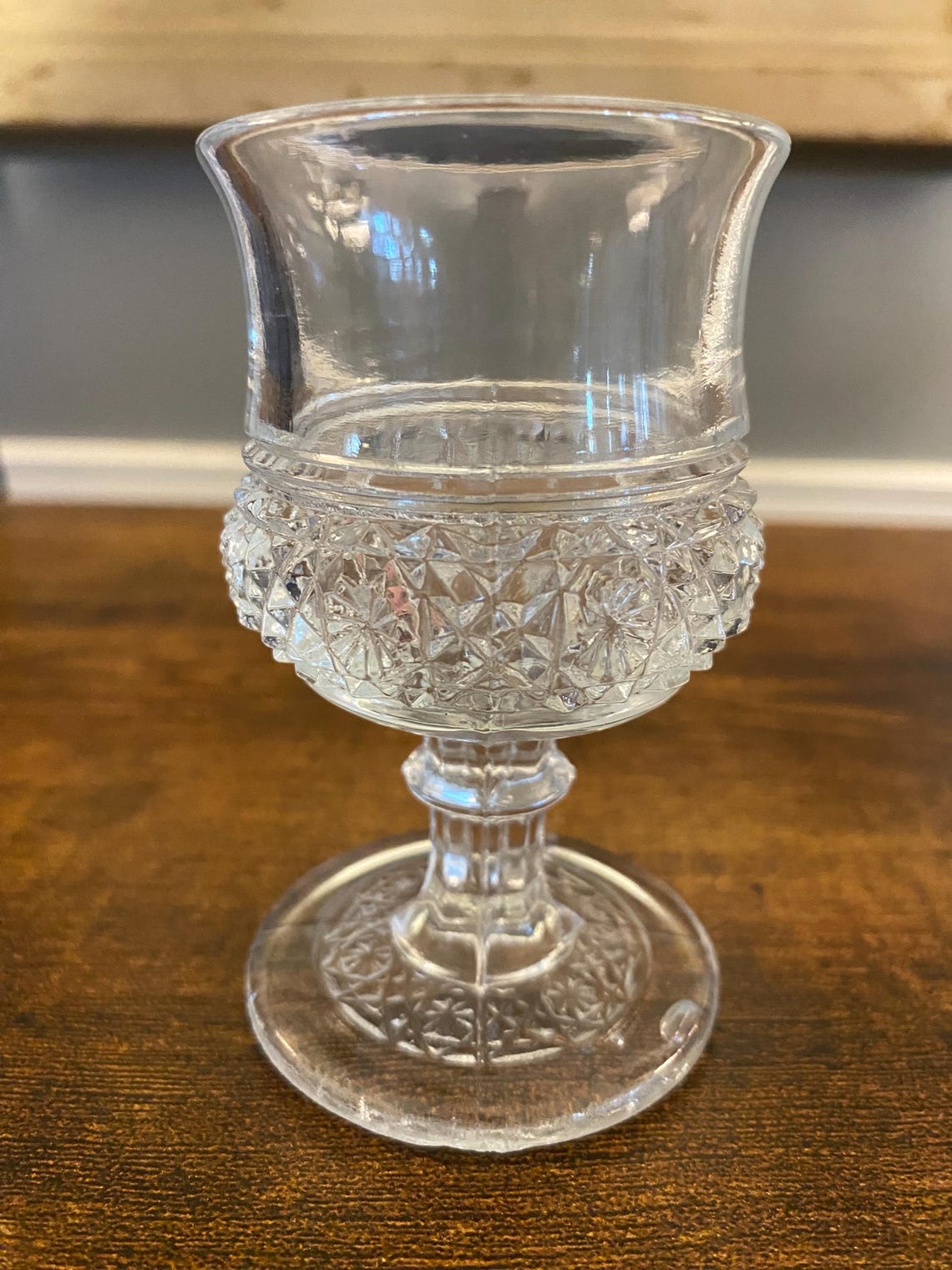 EAPG John B. Higbee Glass Co. GALA Hawaiian Lei Wine Glass C. 1913 ...