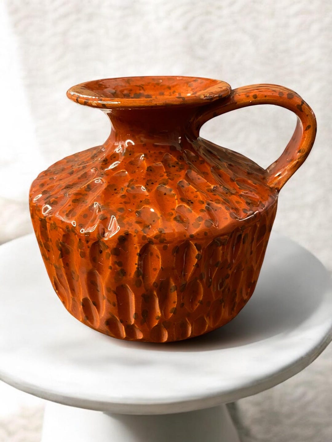 Vintage Aldo Londi Red Ceramic Handled Bud Vase Italian Vase - Etsy