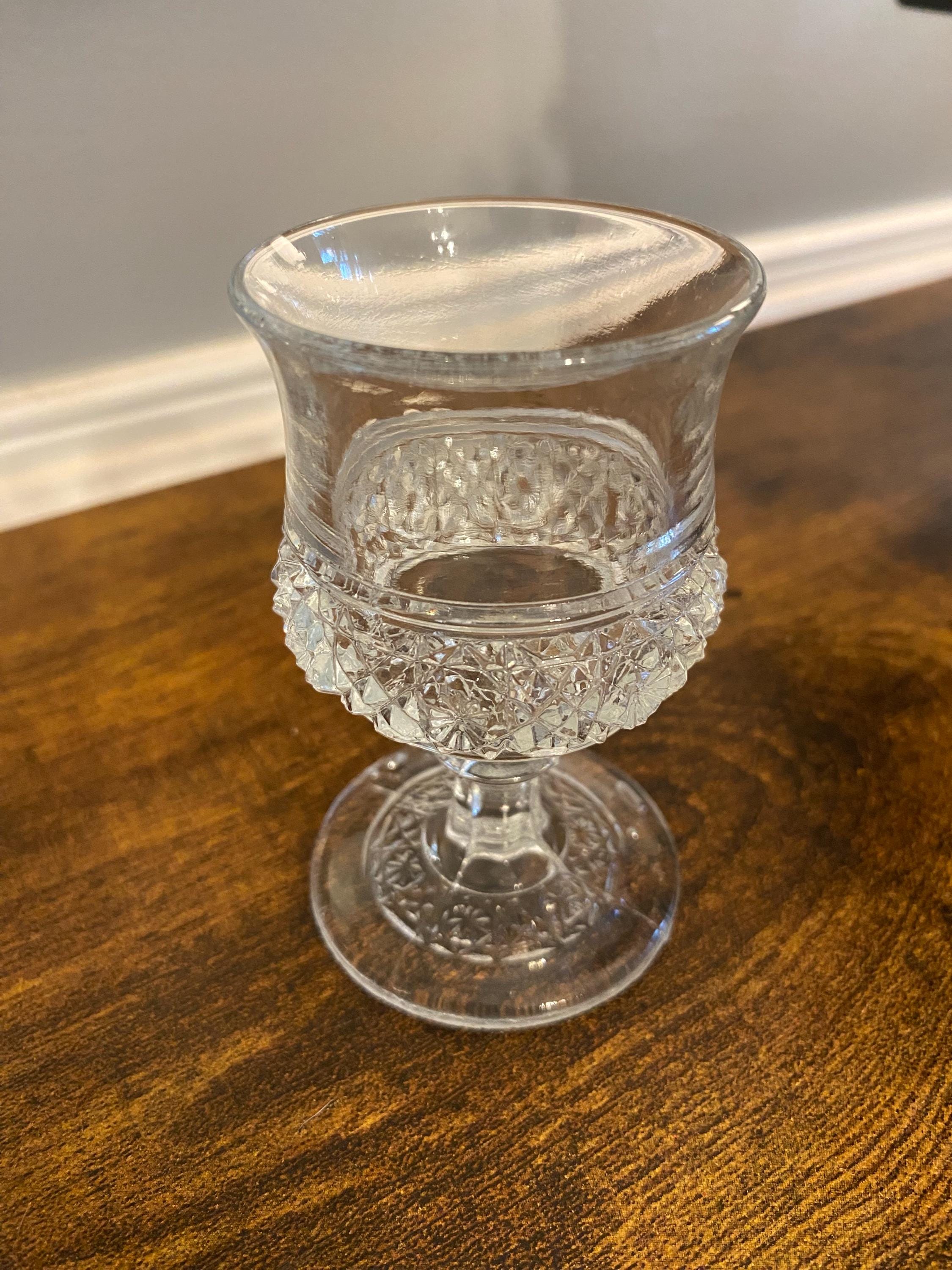 EAPG John B. Higbee Glass Co. GALA Hawaiian Lei Wine Glass C. 1913 ...