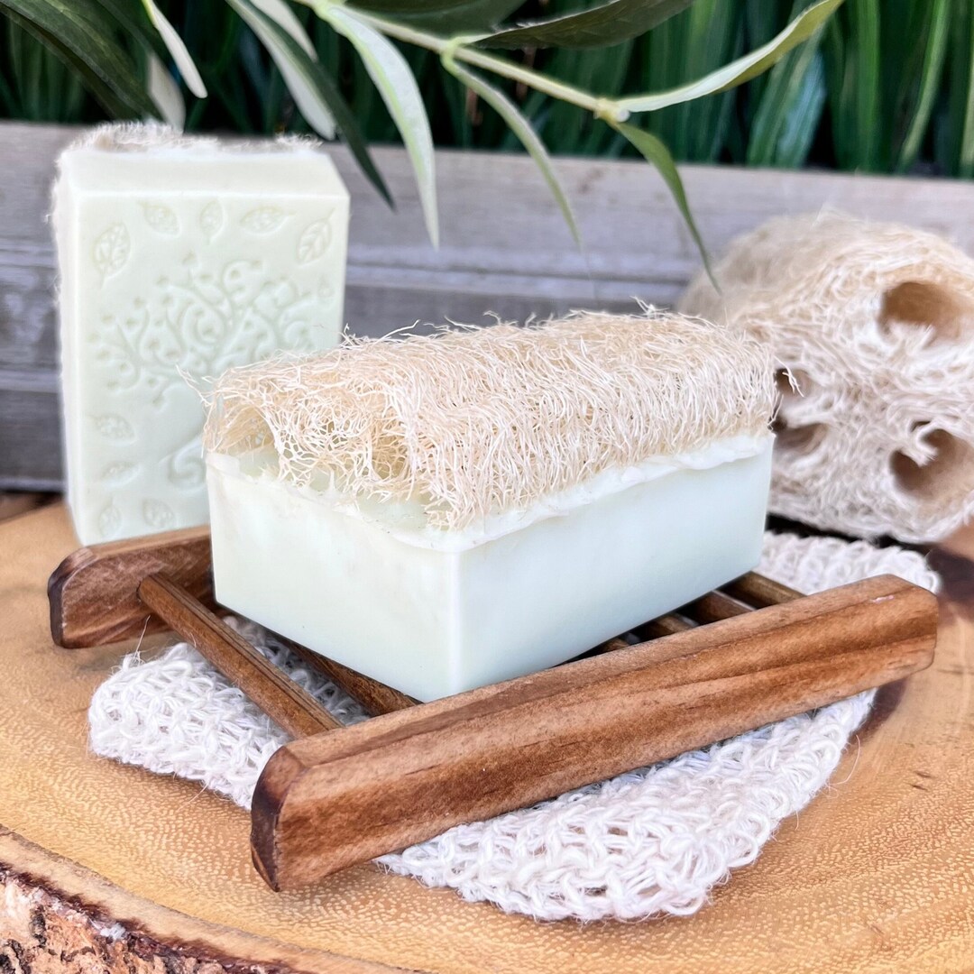 Lemongrass Green Tea Loofah Soap Bar | Medium Exfoliating Body Scrub ...