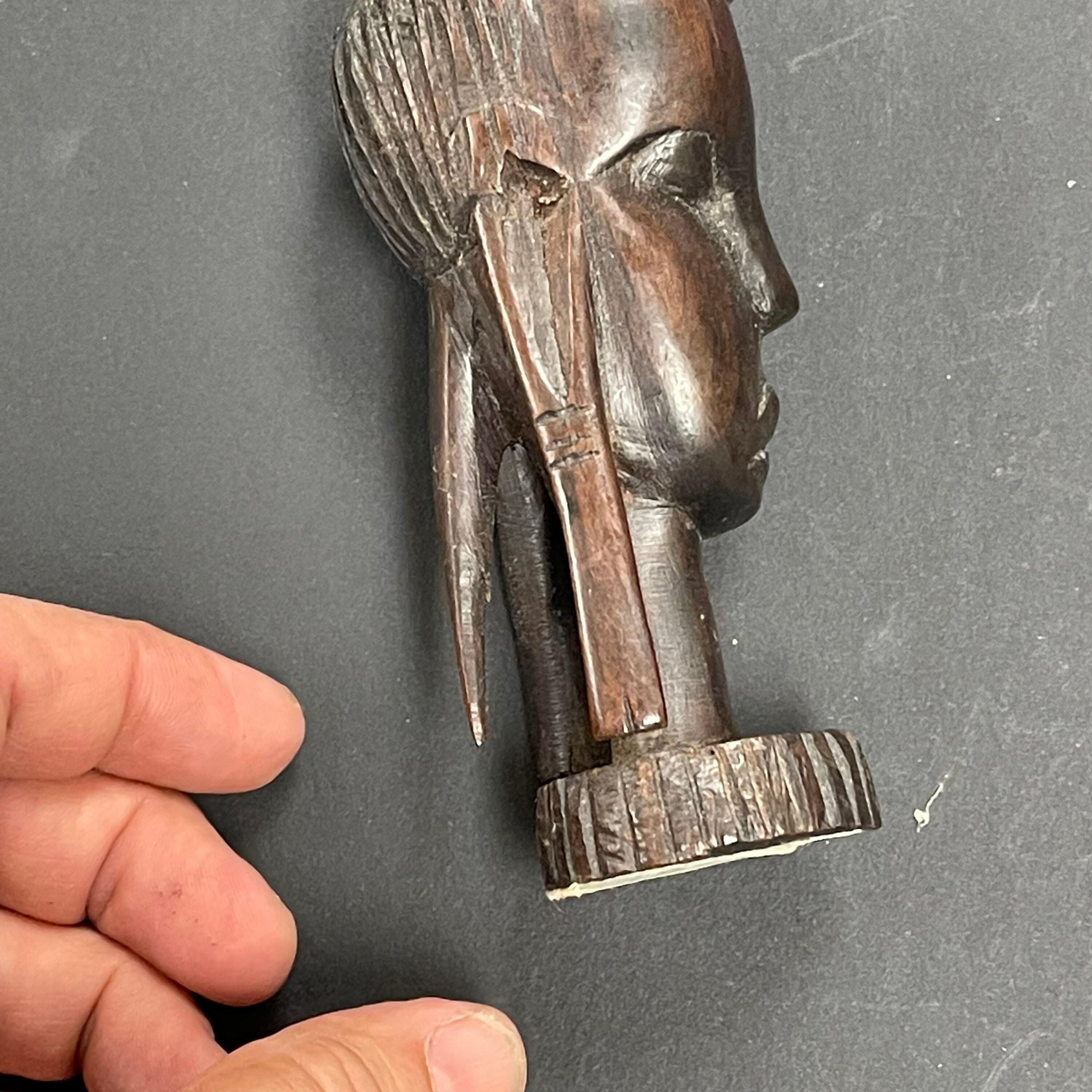 Wooden African Statue /tribe Hand Carved African Head - Etsy