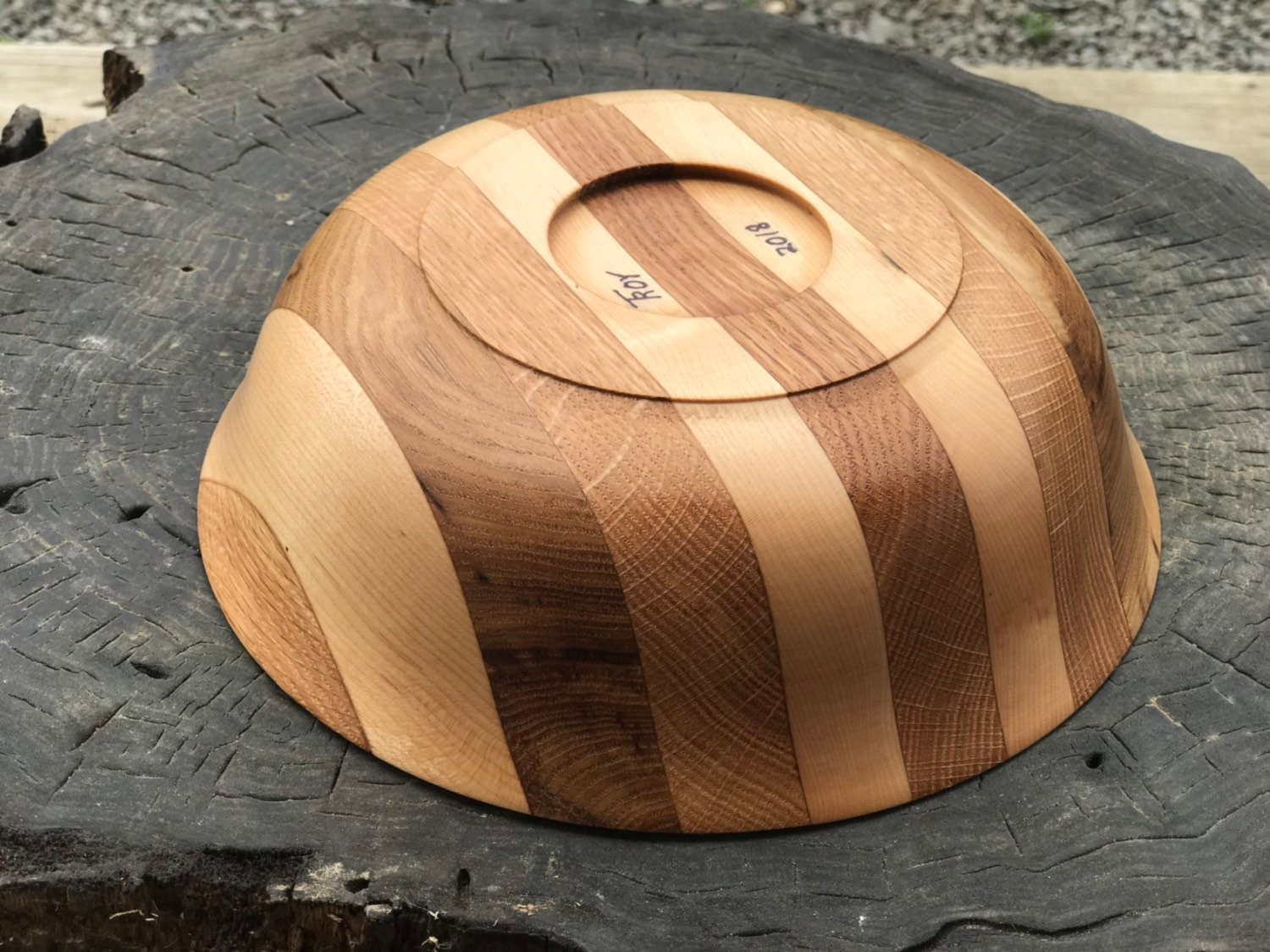 New Multi Wood Bowl Turned Bowl Mixed Wood Maple Oak Mahogany - Etsy