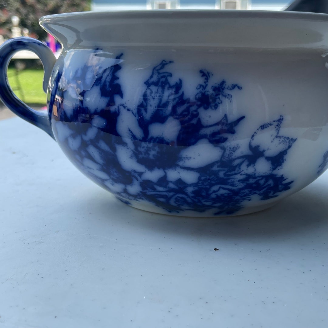 Flow Blue Chamber Pot 9 Wide 5 Blue White Myott England - Etsy