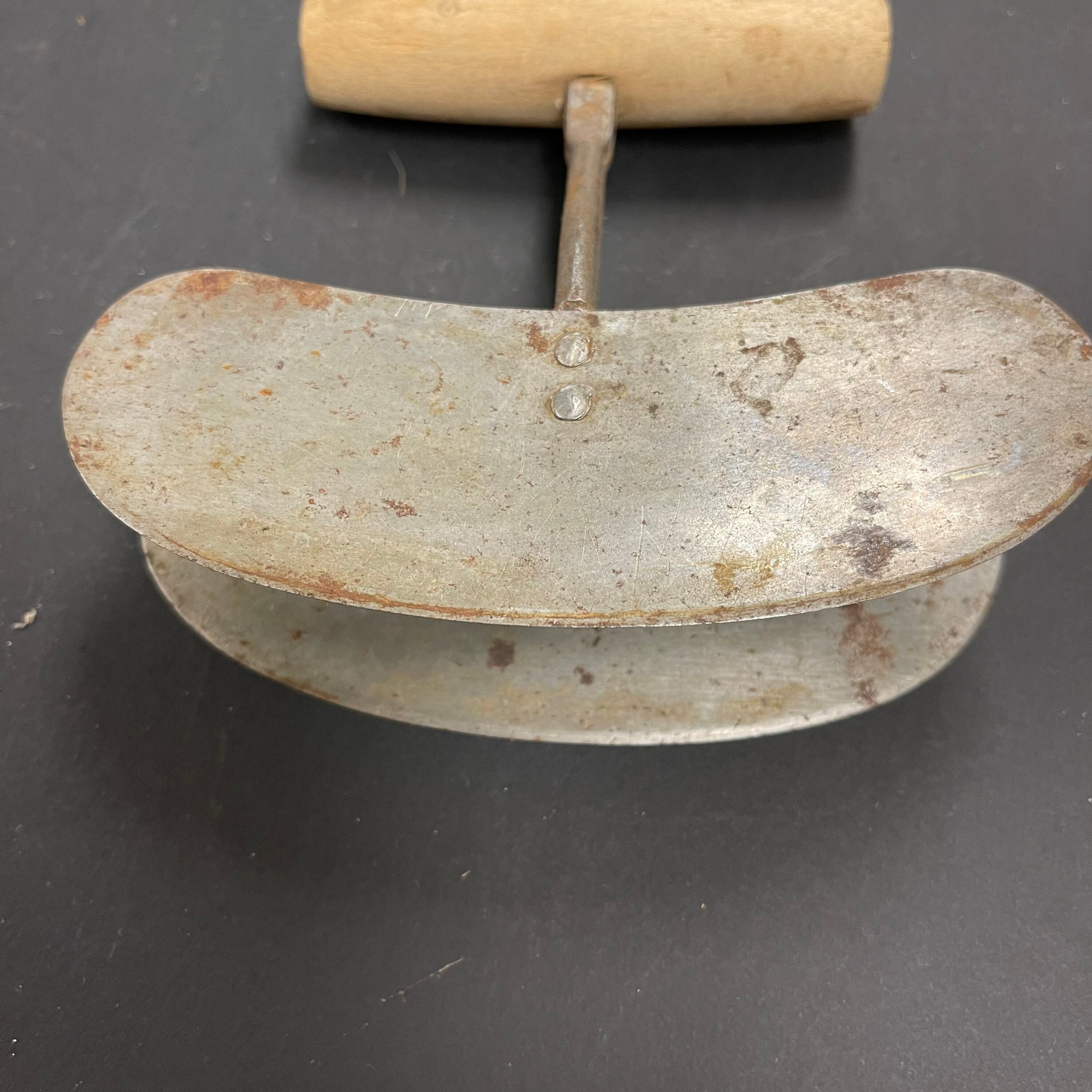 Vintage Food Chopper Wood Handle Double Blades - Etsy