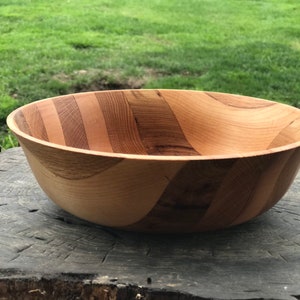 New Multi Wood Bowl Turned Bowl Mixed Wood Maple Oak Mahogany - Etsy