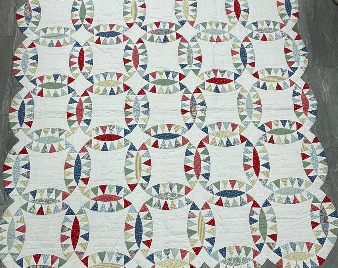 Very Unique Wedding Ring Quilt 1950 Excellent Used Quilt - Etsy