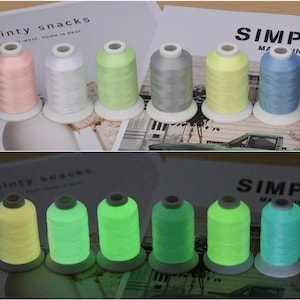 Glow in the Dark Thread, Embroidery Thread, Sewing Thread, Thread 1000Y ...