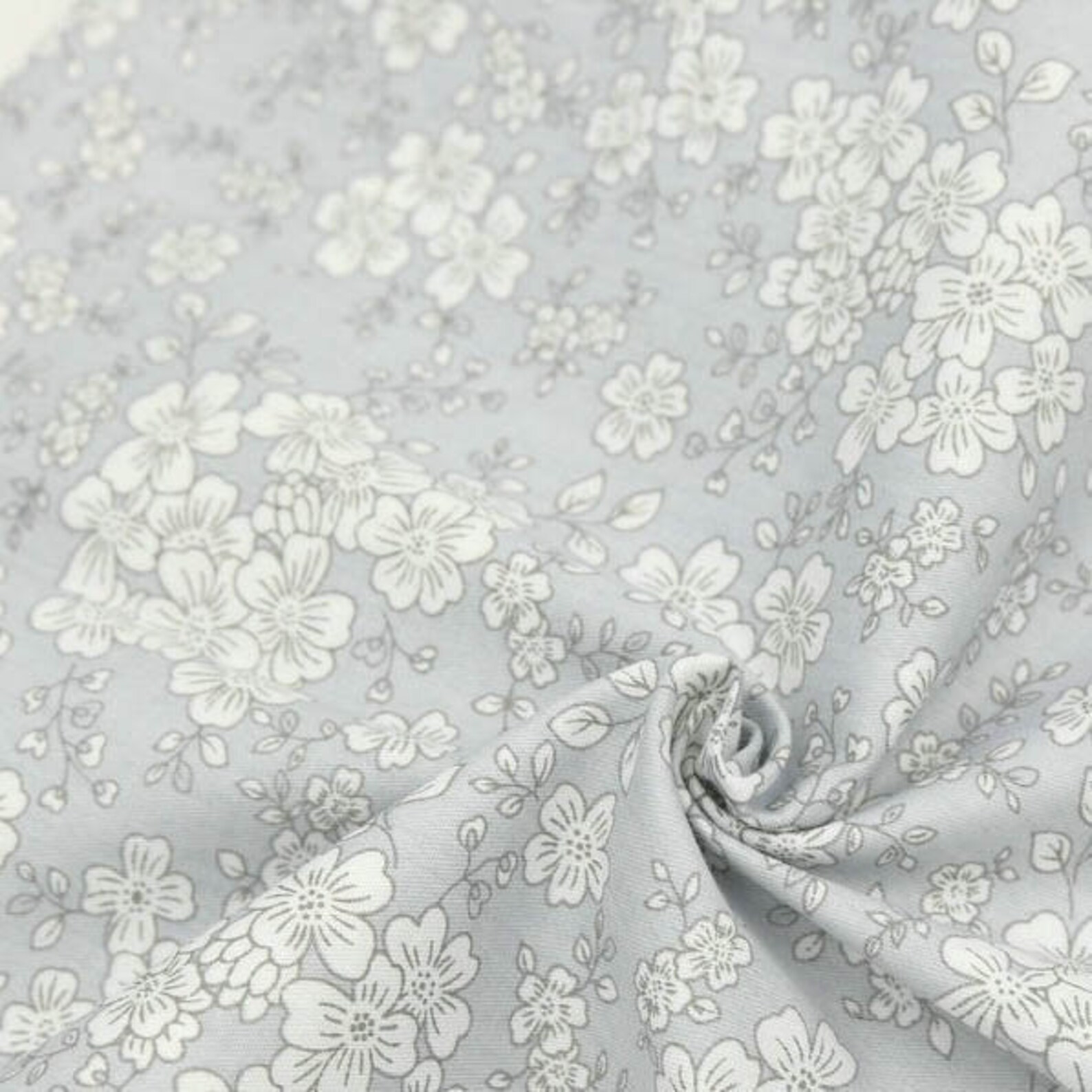 Grey Fabric by the Yard Cotton Twill Fabric Grey Cotton | Etsy