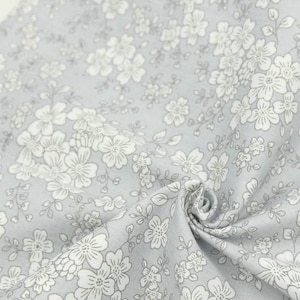 Grey Fabric by the Yard, Cotton Twill Fabric, Grey Cotton Fabric, Grey ...