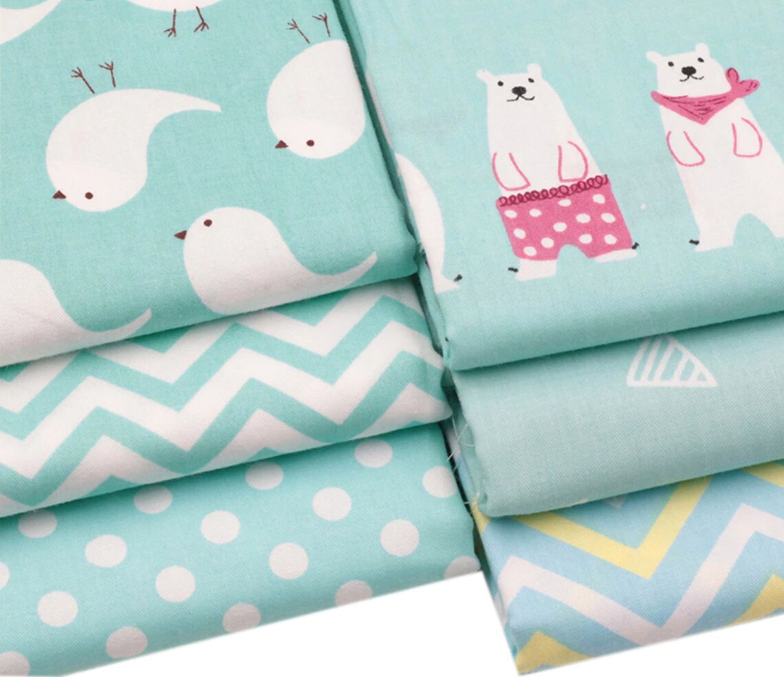 Turquoise Bundle 6 Fat Quarters 50x40 Cm 19x15 - Etsy