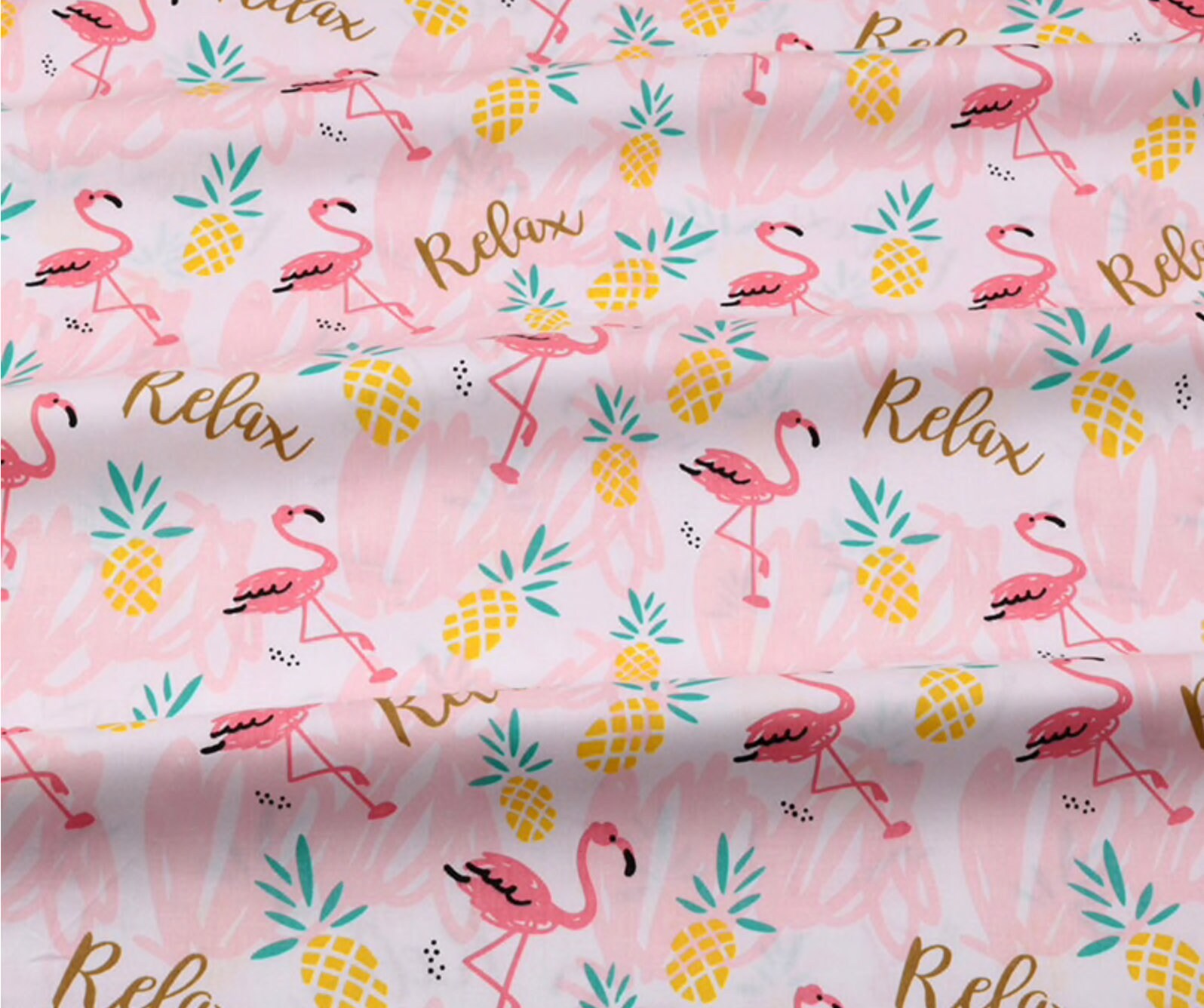 Pink Flamingo Cotton Fabric Flamingo Sewing Pink Flamingo - Etsy