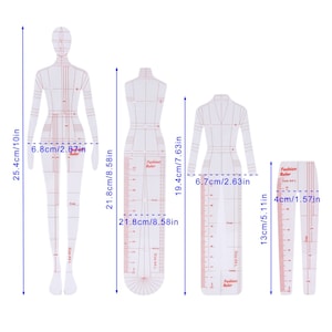 Fashion Drawing Ruler, Manequin Ruler, Designer Ruler, Pattern Making ...