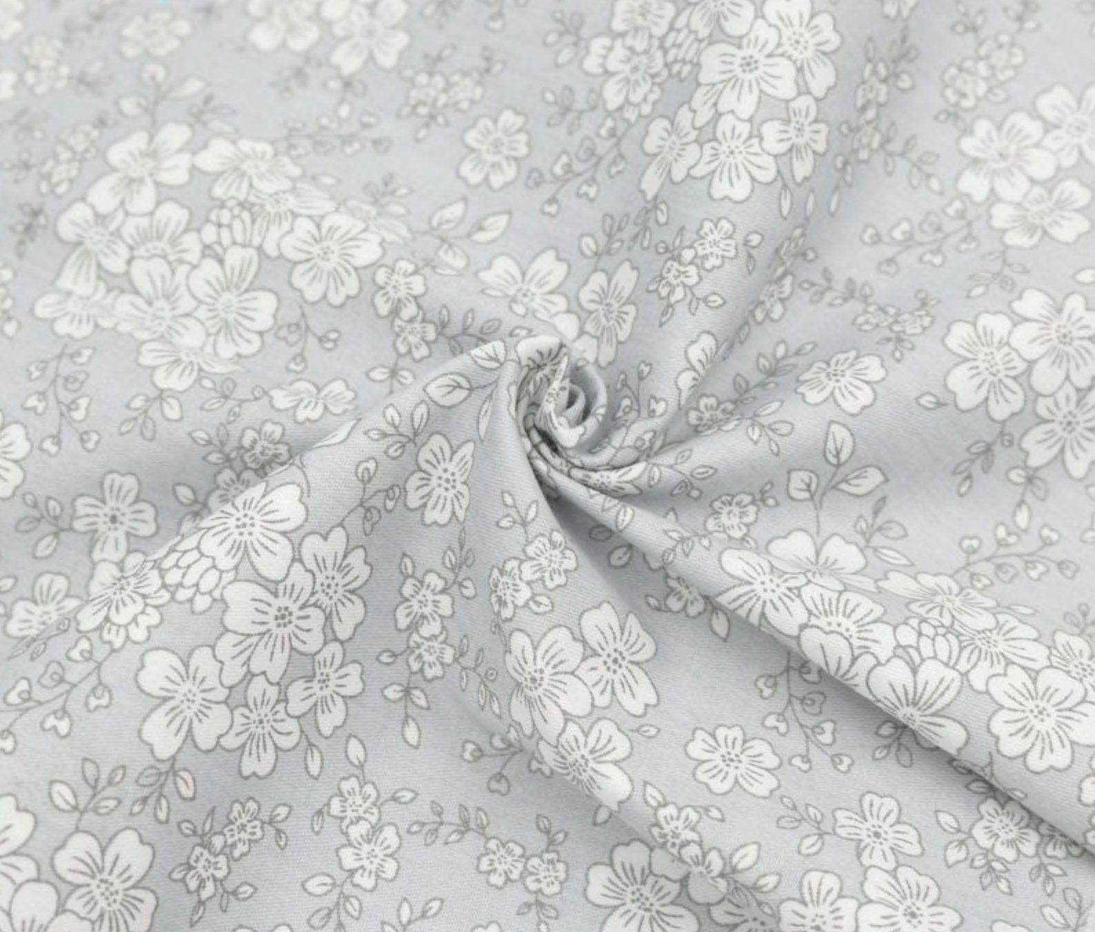 Grey Fabric by the Yard Cotton Twill Fabric Grey Cotton - Etsy