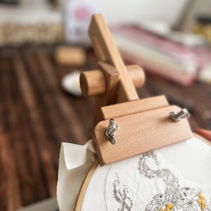 Adjustable Embroidery Hoop Holder Stand | Clamp on Table DIY Cross ...