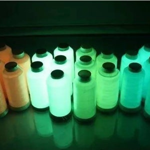 Glow in the Dark Thread, Embroidery Thread, Sewing Thread, Thread 1000Y ...