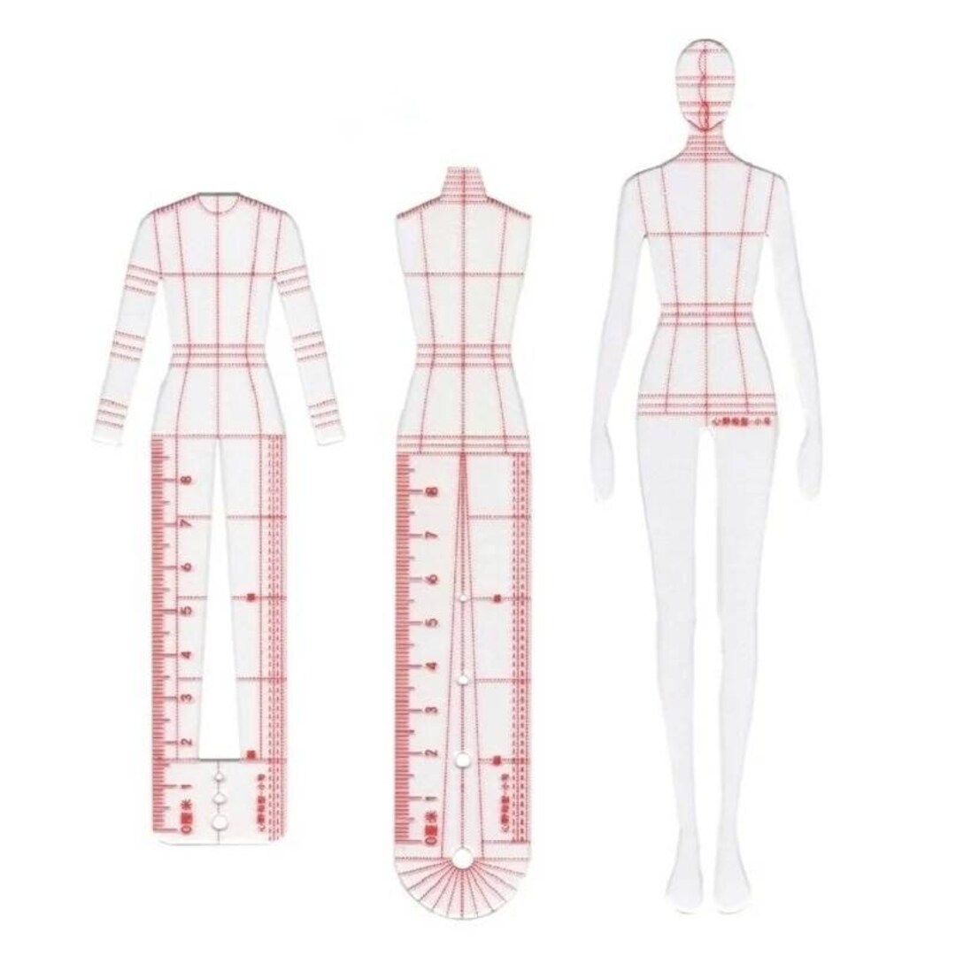 Fashion Drawing Ruler Manequin Ruler Designer Ruler Pattern - Etsy