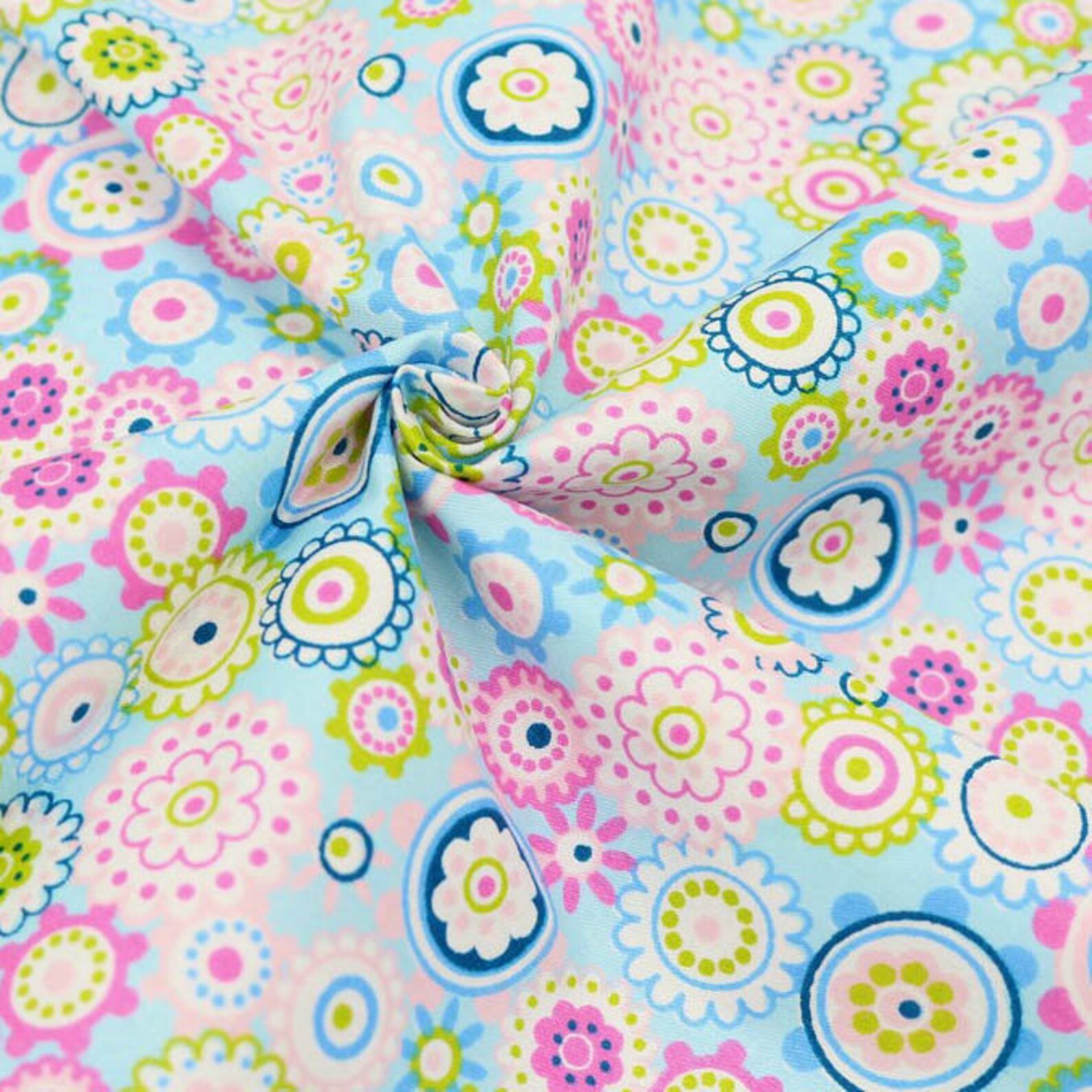 Flower Fat Quarters, 5 Piece 40x50cm/15,7x19.7inch, 100% Cotton Fabric ...