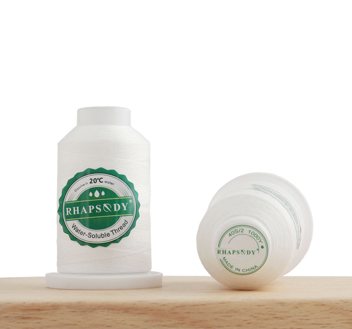 Water Soluble Thread, Wash Away Thread Sewing Thread, White Thread 1000 ...