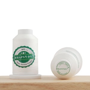 Water Soluble Thread, Wash Away Thread Sewing Thread, White Thread 1000 ...