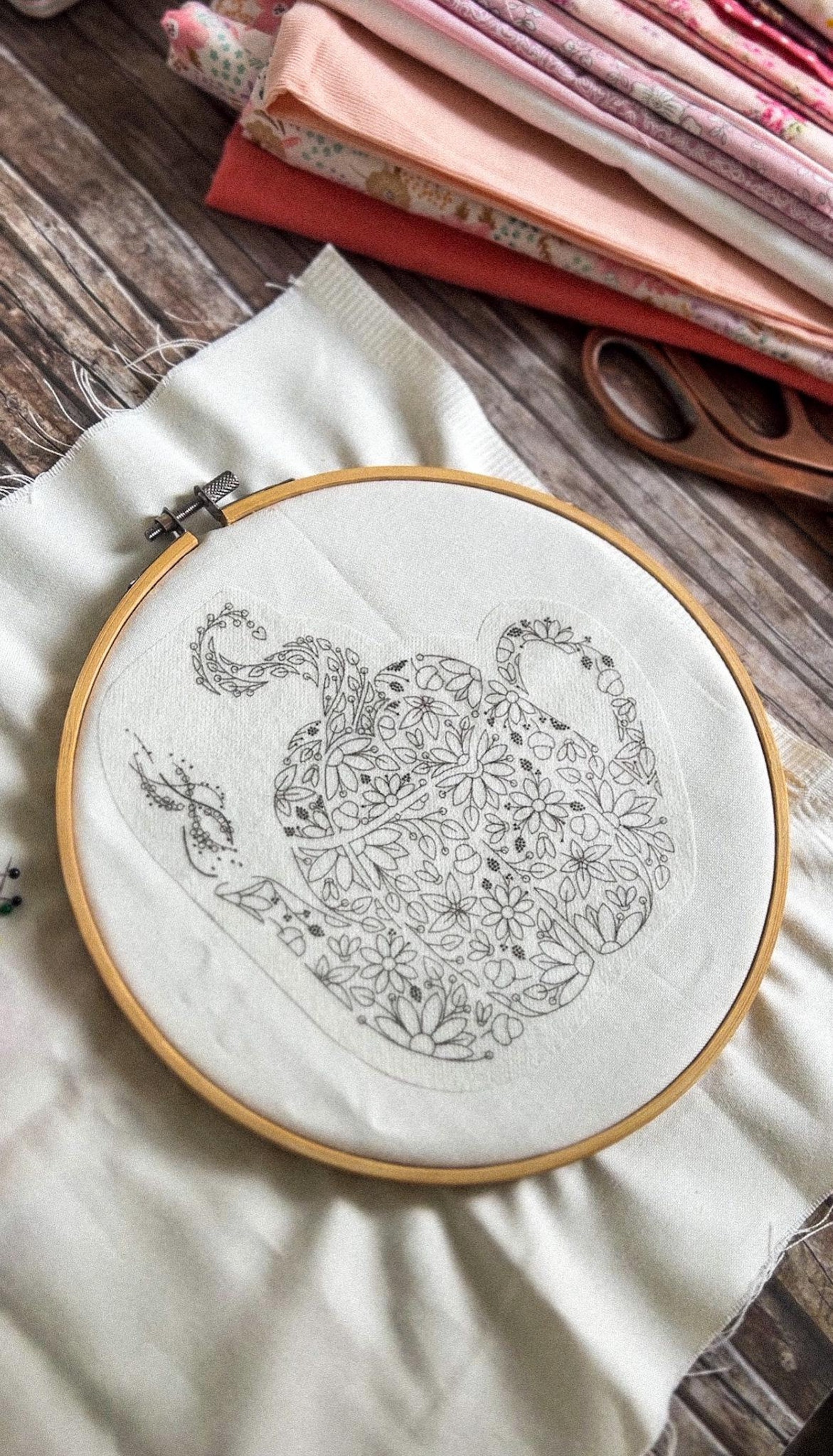 Pumpkin Kettle With Flowers Stick and Stitch Embroidery Pattern Autumn ...