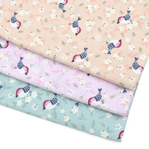 Bird fabric Fabric by the yard Little birds fabric 100% | Etsy