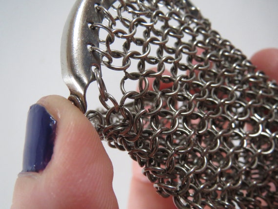 Antique French 1920s chainmail purse - Gem
