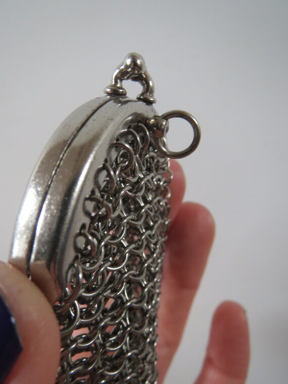 Antique French 1920s chainmail purse - Gem