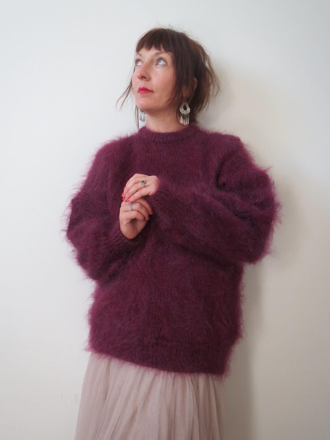 Vintage 1970s 1980s Mohair Jumper by Moffat Woolens Scotland Men’s M ...