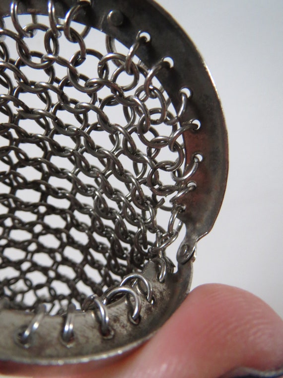 Antique French 1920s chainmail purse - Gem