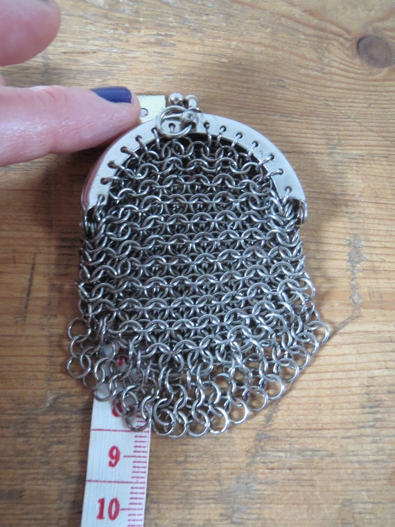 Antique French 1920s chainmail purse - Gem