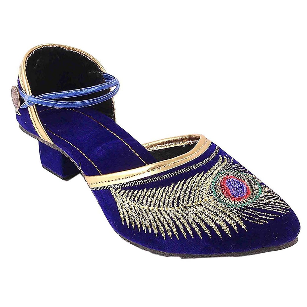 Indian Women's Embroidered Sandal & Slipper Women's Girls' Fashion ...