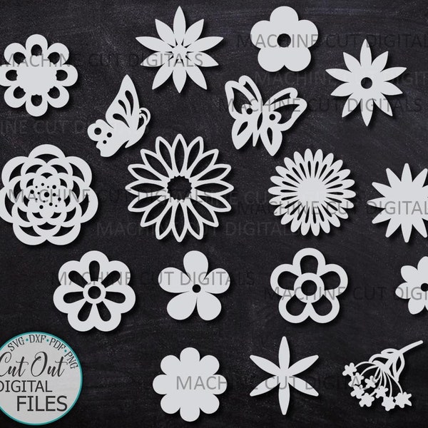 Flower Cut Out Template Etsy