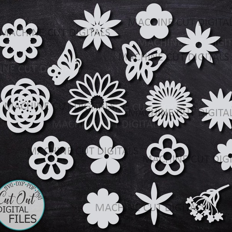 Flower Cut Out Svg - Etsy