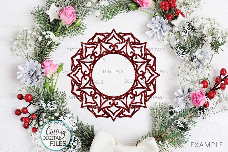 Mandala Monogram Svg Mandala Frame Svg Flower Mandala Cut - Etsy