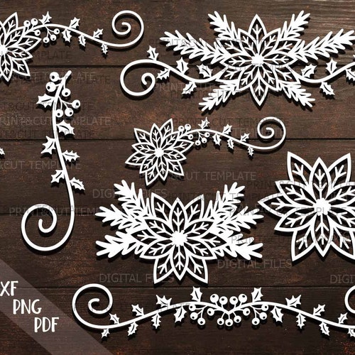 Poinsettia SVG File Poinsettia Cut File Christmas Svg | Etsy