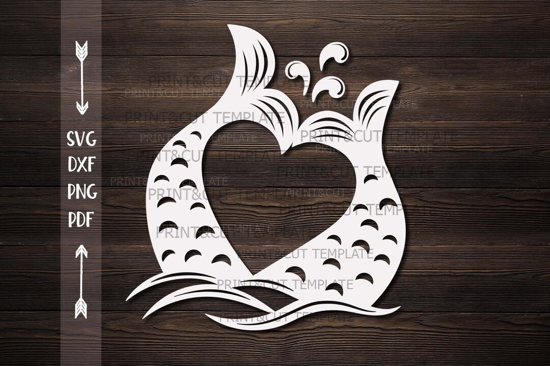 Mermaid Tails Heart Svg Mermaid Tail Svg Fish Tail Svg - Etsy Canada