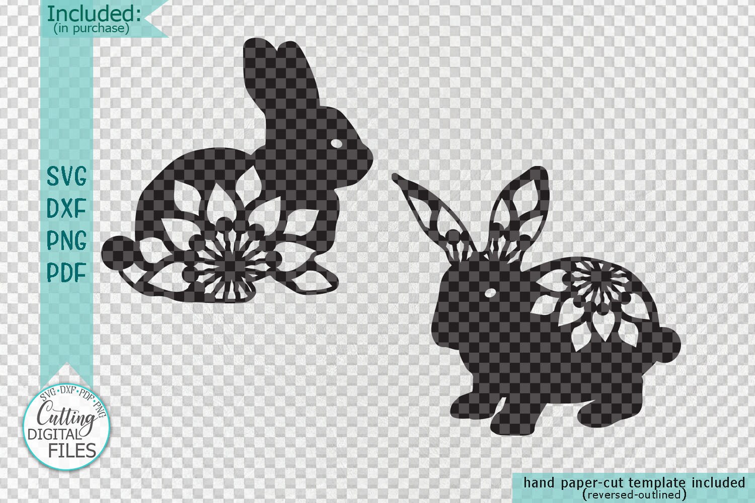 Floral Bunny Svg Bunny Mandala Svg Easter Bunny Svg Rabbit | Etsy