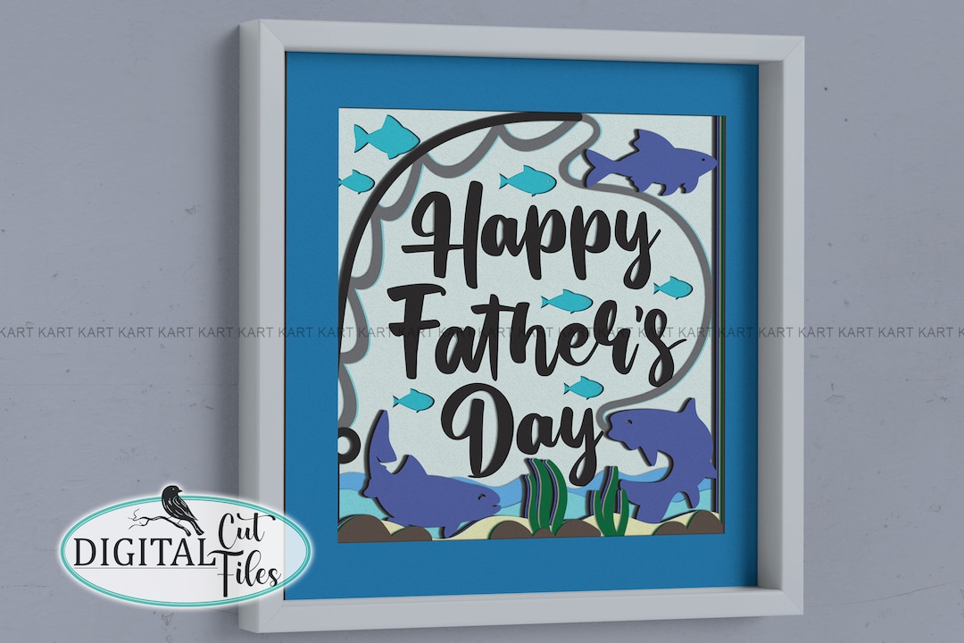 Fathers Day Shadow Box Svg, Fathers Day Layered Svg, Fathers Day Framed ...