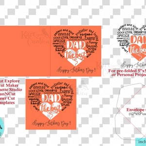 Fathers Day Card Svg Cricut, Best Dad Card Svg, Cricut Insert Card ...