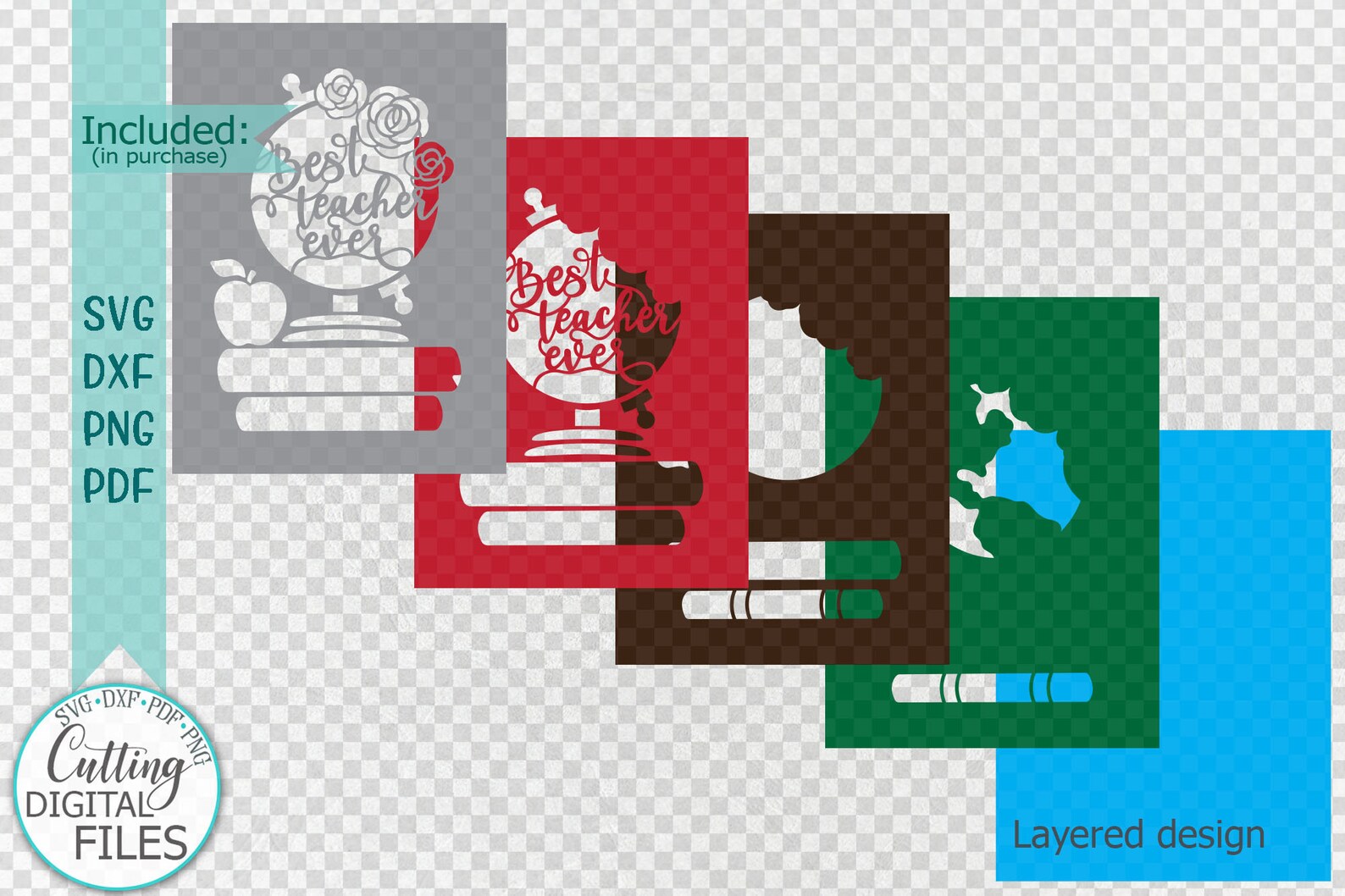 Teacher Shadow Box Svg Teacher Multilayer Svg Laser Cut - Etsy