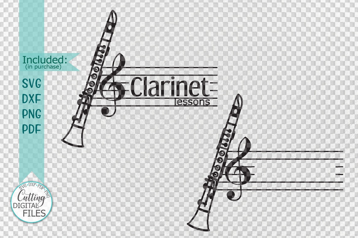Clarinet Monogram Svg Clarinet Split Monogram Svg Clarinet - Etsy