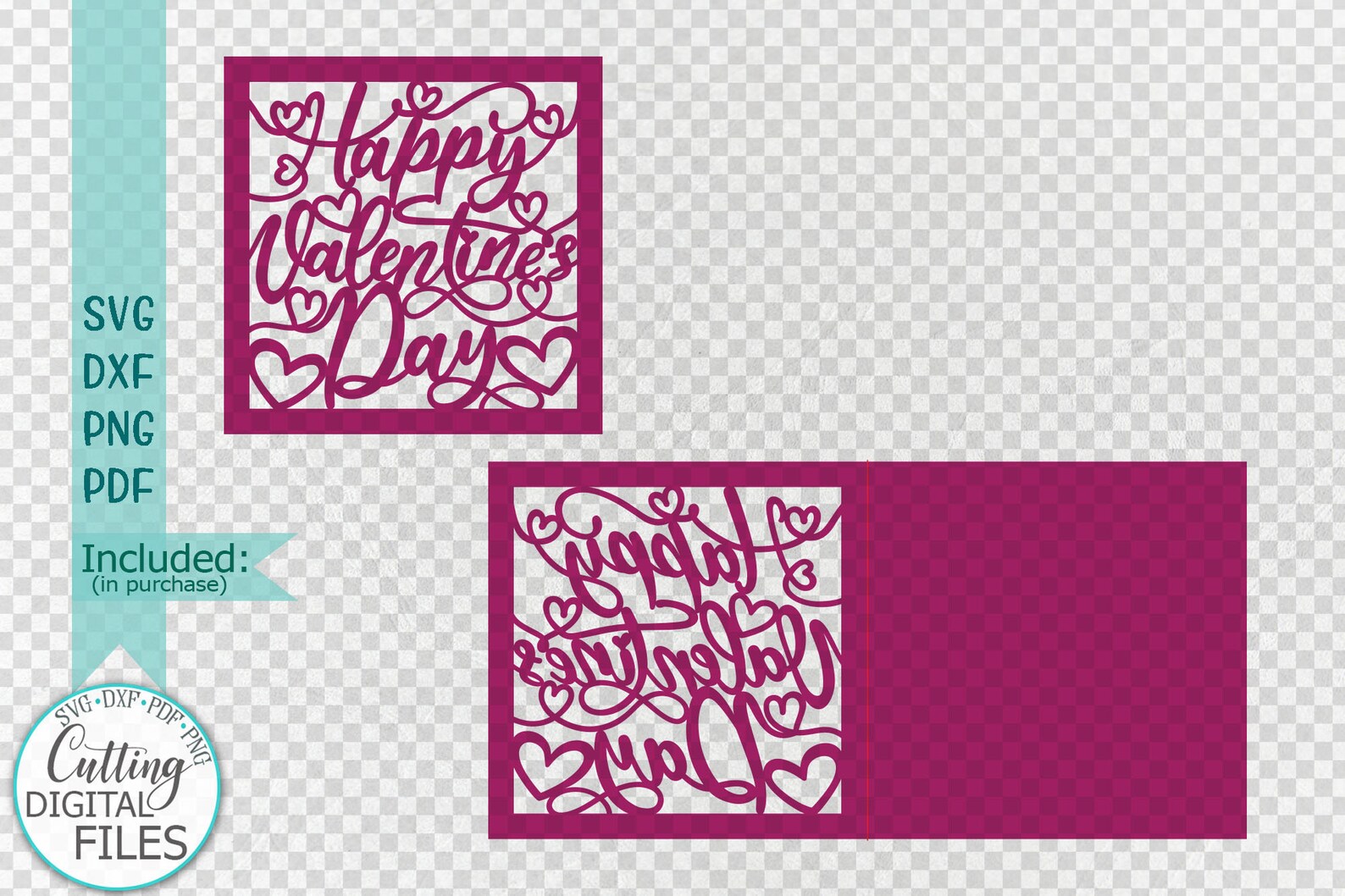 Valentines Card Svg Bundle Happy Valentine's Day Card - Etsy Canada