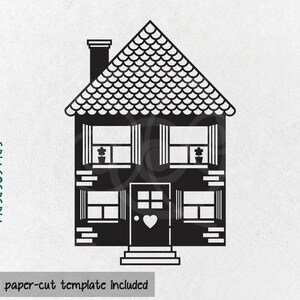 House Svg, Home Svg, Building Cut File, Papercut Template, Laser Cut ...