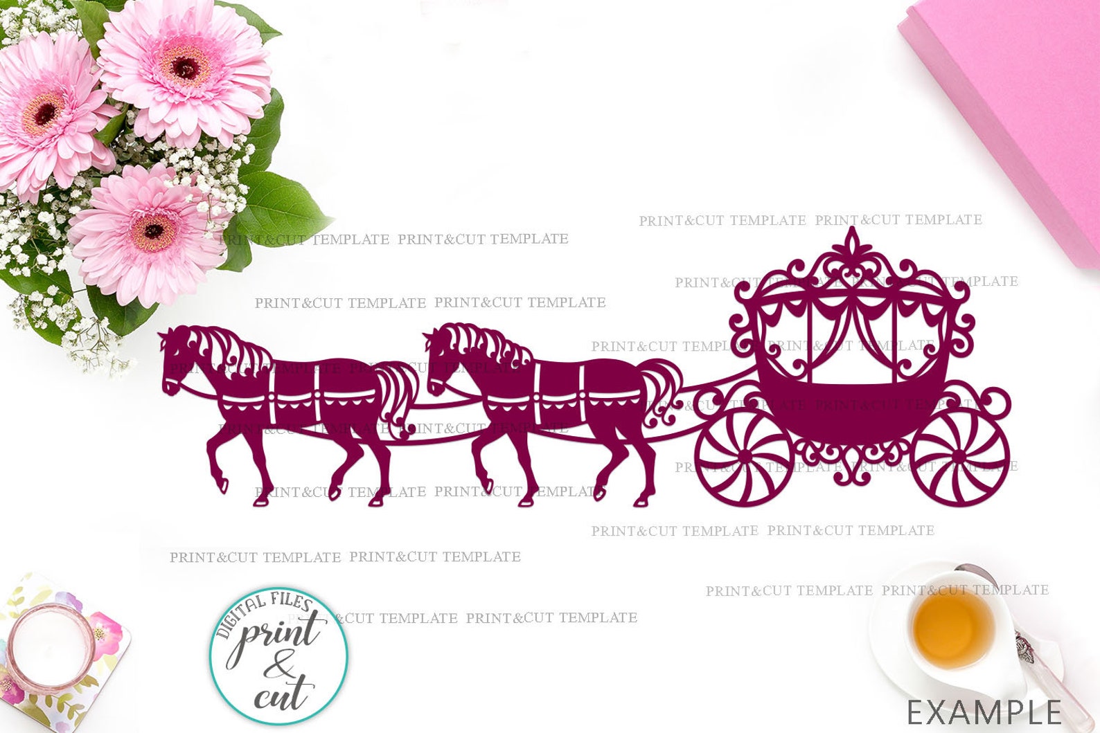 Princess Carriage Svg Horse Carriage Svg Laser Cut File - Etsy