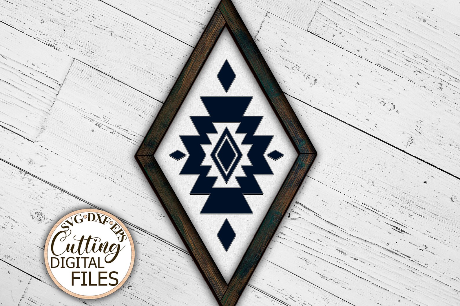 Aztec Design Diamond Frame Svg Laser Cut File for Glowforge | Etsy