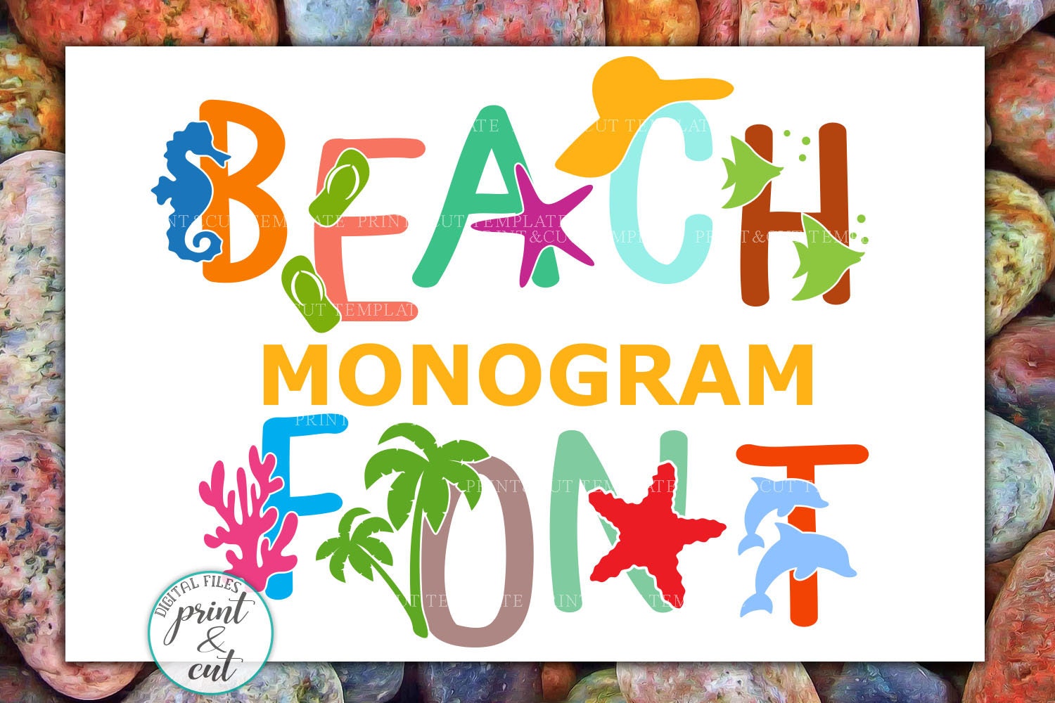 Under the Sea Alphabet Svg Cut File Sublimation Print Clipart | Etsy