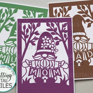 Gnome Fathers Day Card Svg, Gnome Dad Birthday Card Svg, Cricut Joy ...