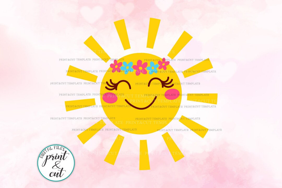 Sun Svg Smiling Sun Svg File Toddler Svg File Kids Svg - Etsy